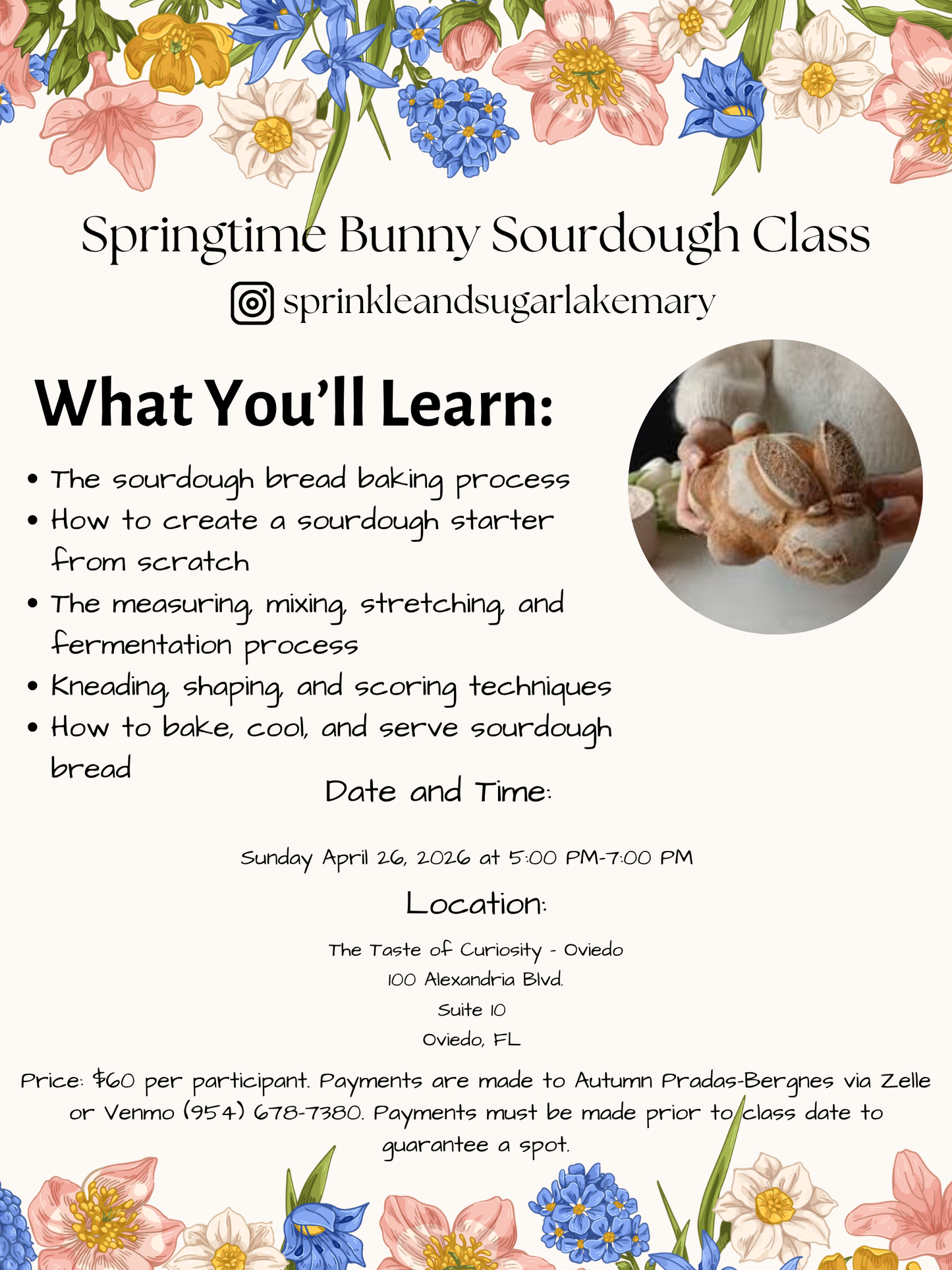4/26 -10 & Up Sourdough Bread Baking Basics – The Taste of Curiosity